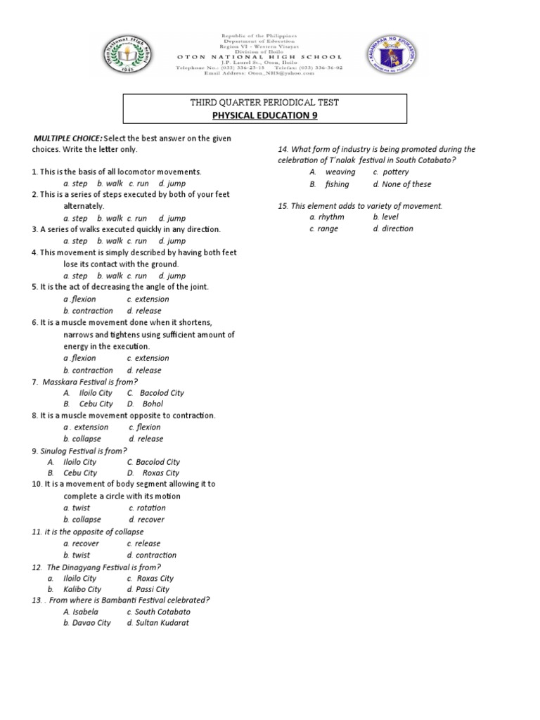 Q3 Pe Periodical Test | PDF