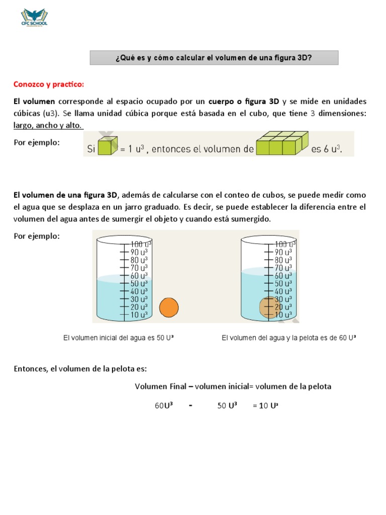 Guía de Volumen para 4° Básico | PDF | Volumen | Metrología