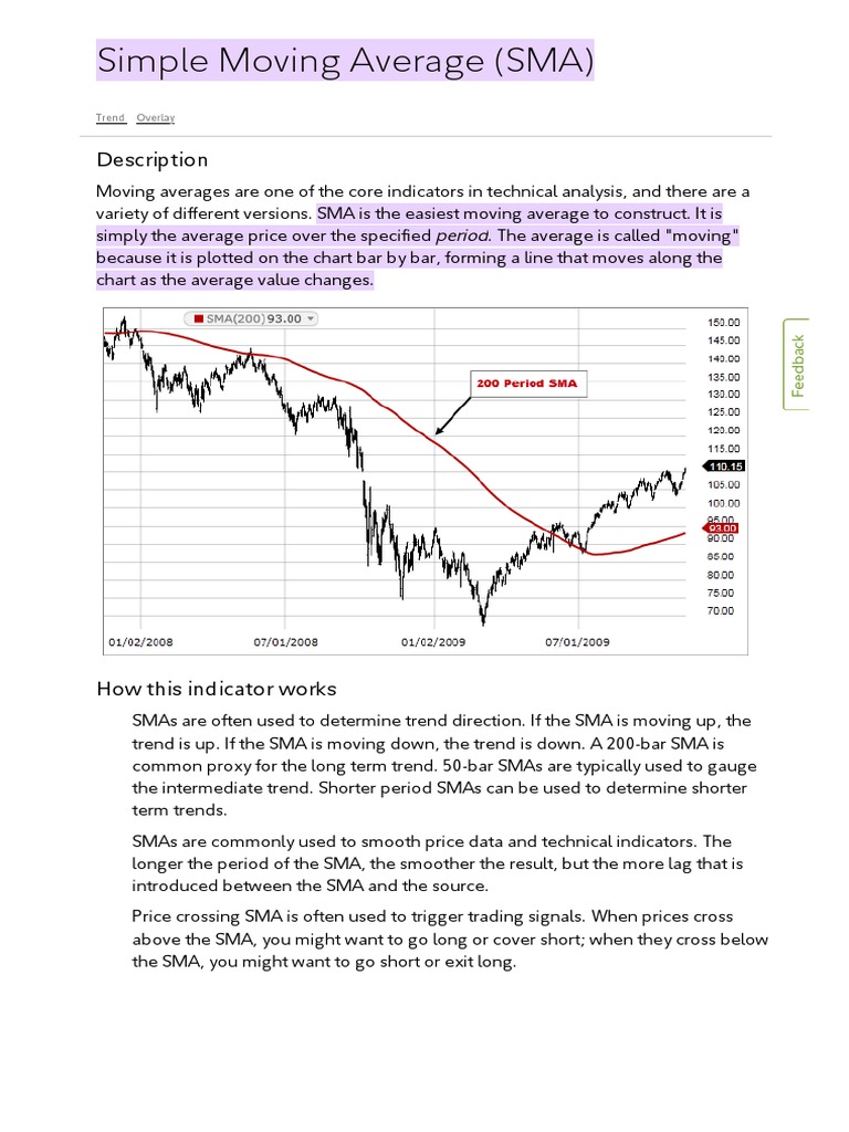 What Is SMA - Simple Moving Average - Fidelity | PDF | Moving Average ...