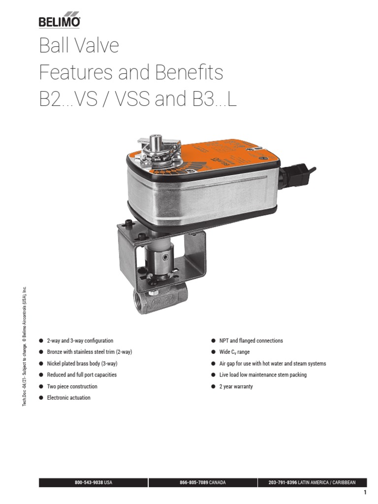 Belimo Ball-Valve Technical-Documentation En-Us | PDF