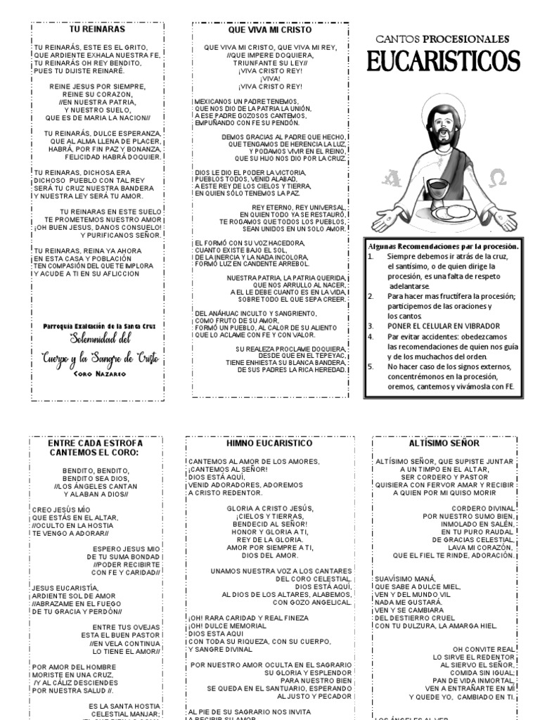Cantos Eucaristicos de Corpus | PDF | eucaristía | Cristo (título)