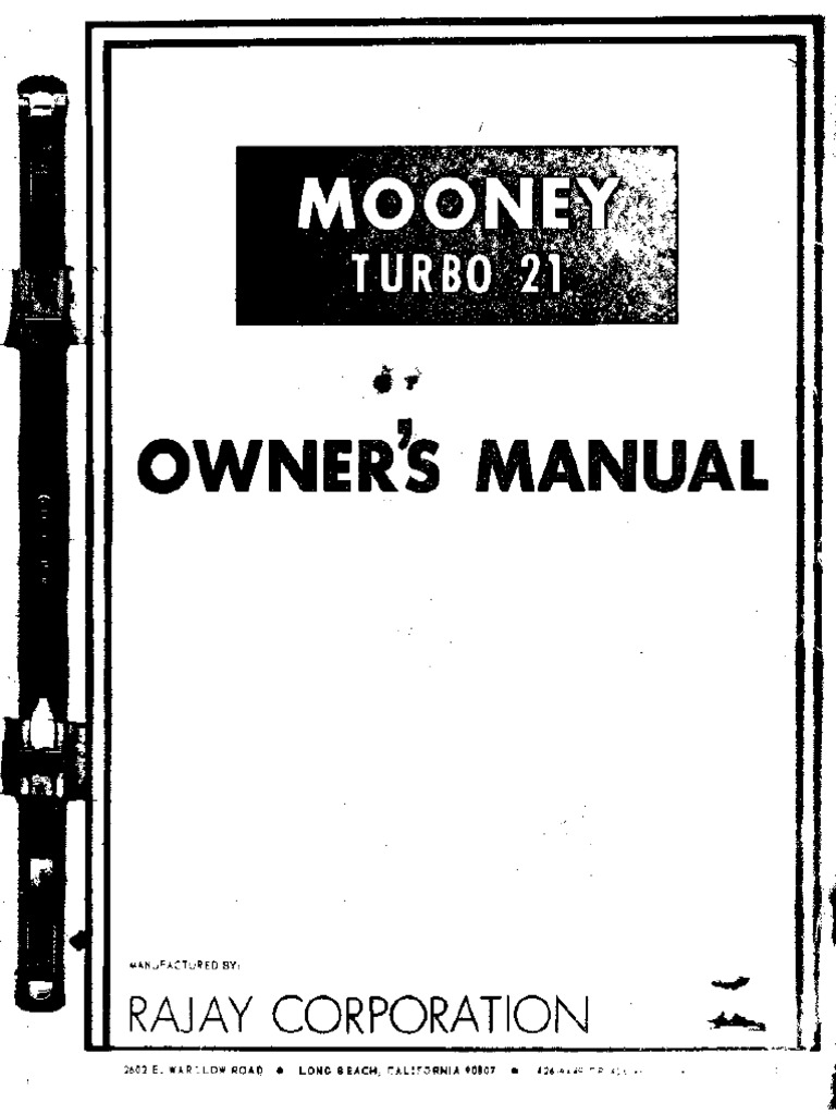 Mooney Turbo 21 POH Rayjay | PDF