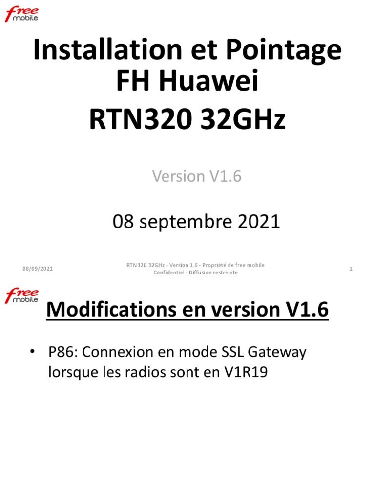 Installation Pointage FH RTN320 32GHz V1.6 | PDF | Antenne (Radio ...