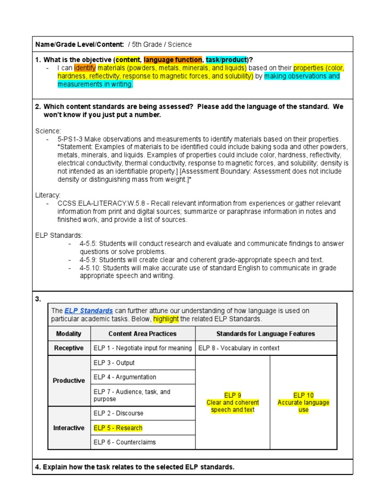 ESOL Task Analysis 2 | PDF | Learning | Cognitive Science