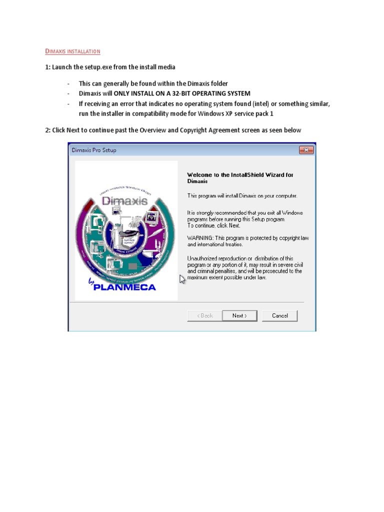 Dimaxis Installation | PDF | Operating System | Microsoft Windows