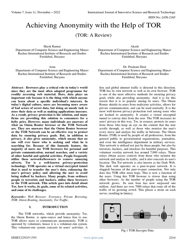 Understanding TOR for Online Anonymity | PDF