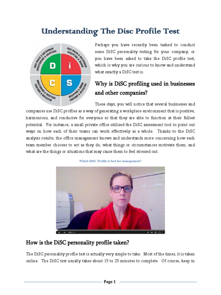 Understanding The Disc Profile Test | PDF | Human Communication ...