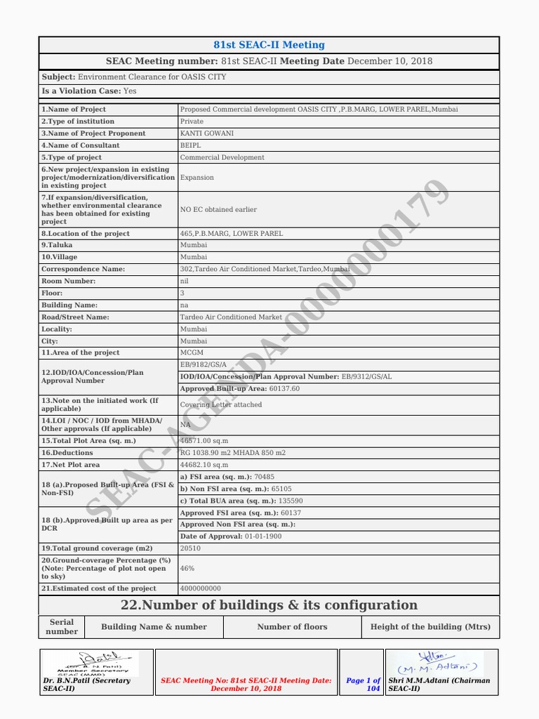 Environmental Clearance for the Proposed Expansion of the Commercial ...