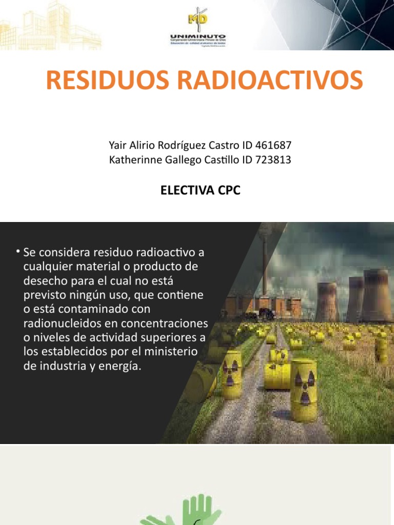 Residuos Radioactivos: Electiva CPC | PDF