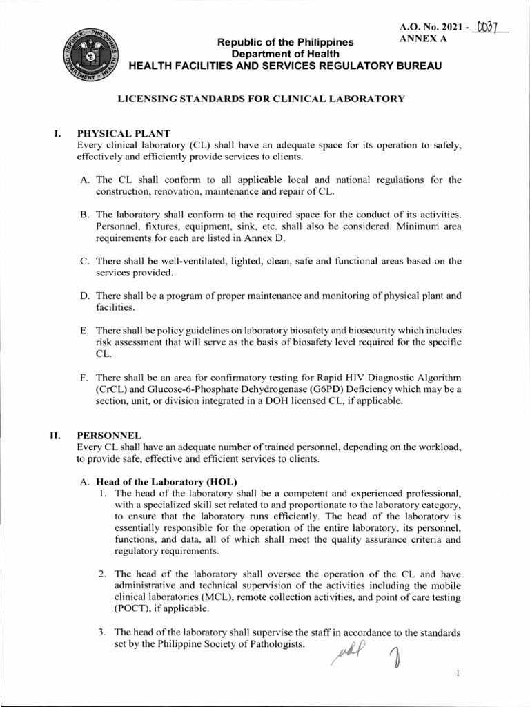 Annex A - MT LAWS | PDF | Laboratories | Quality Assurance