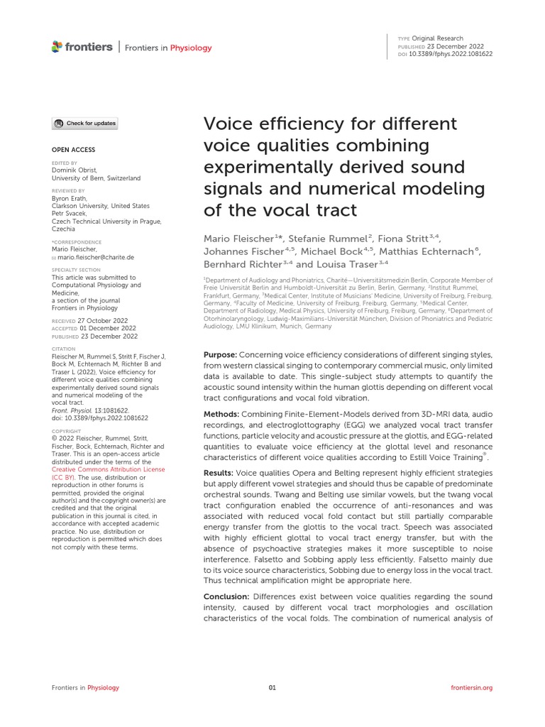 Voice Efficiency For Different Voice Qualities Com | PDF | Human Voice ...