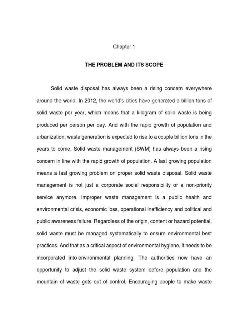 Understanding the Scope of Solid Waste Management: A Look at Drivers of ...