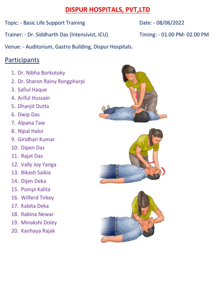 Basic Life Support Training at Dispur | PDF