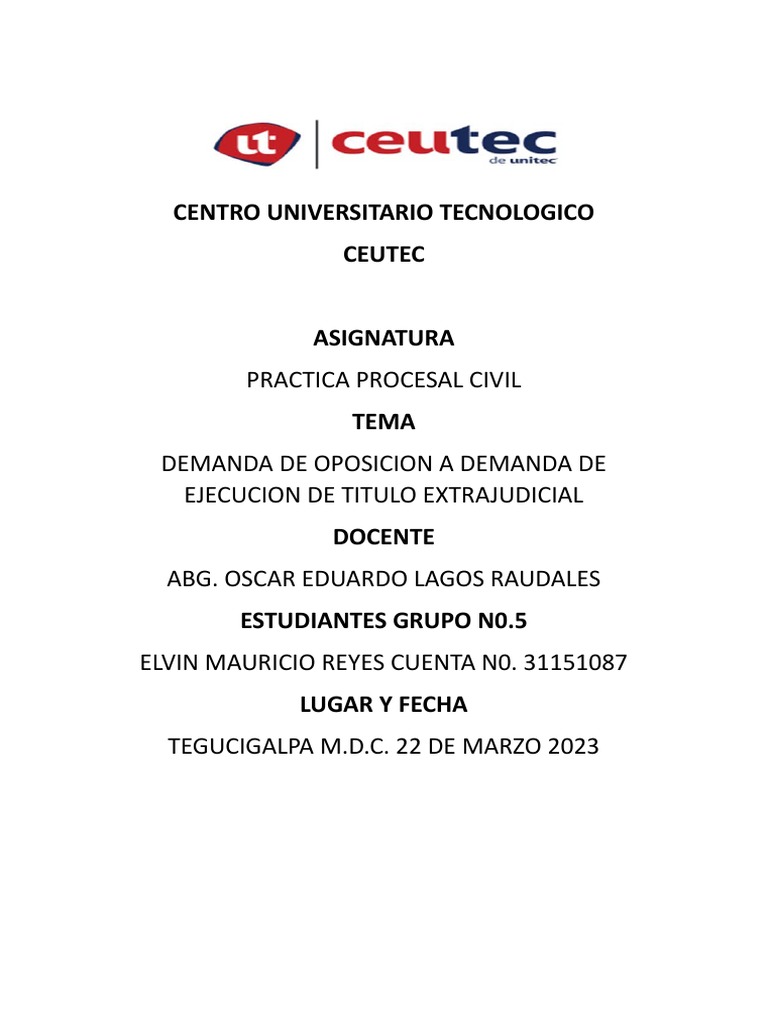 Centro Universitario Tecnologico Ceutec Asignatura Tema | PDF ...