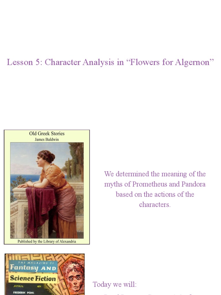 Lesson 5: Character Analysis in "Flowers For Algernon" | PDF