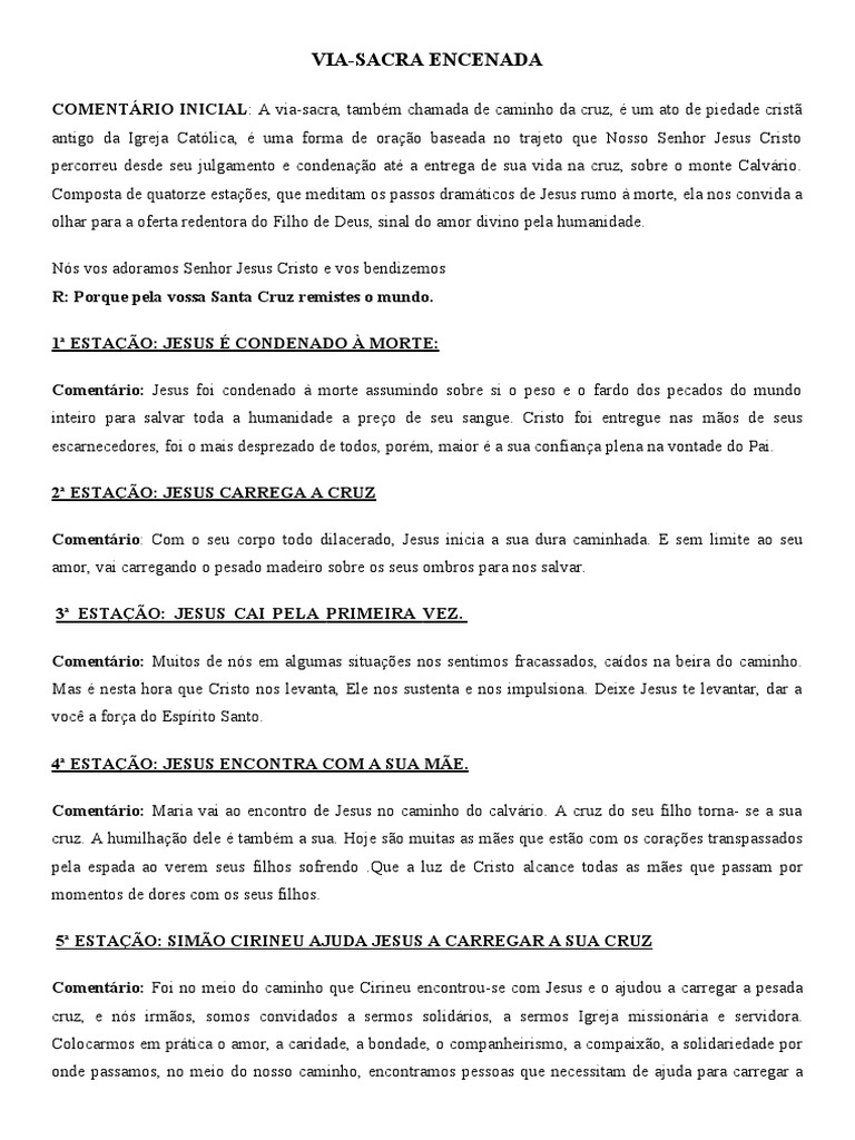 Via Sacra Encenada | PDF | Jesus | Maria, mãe de Jesus