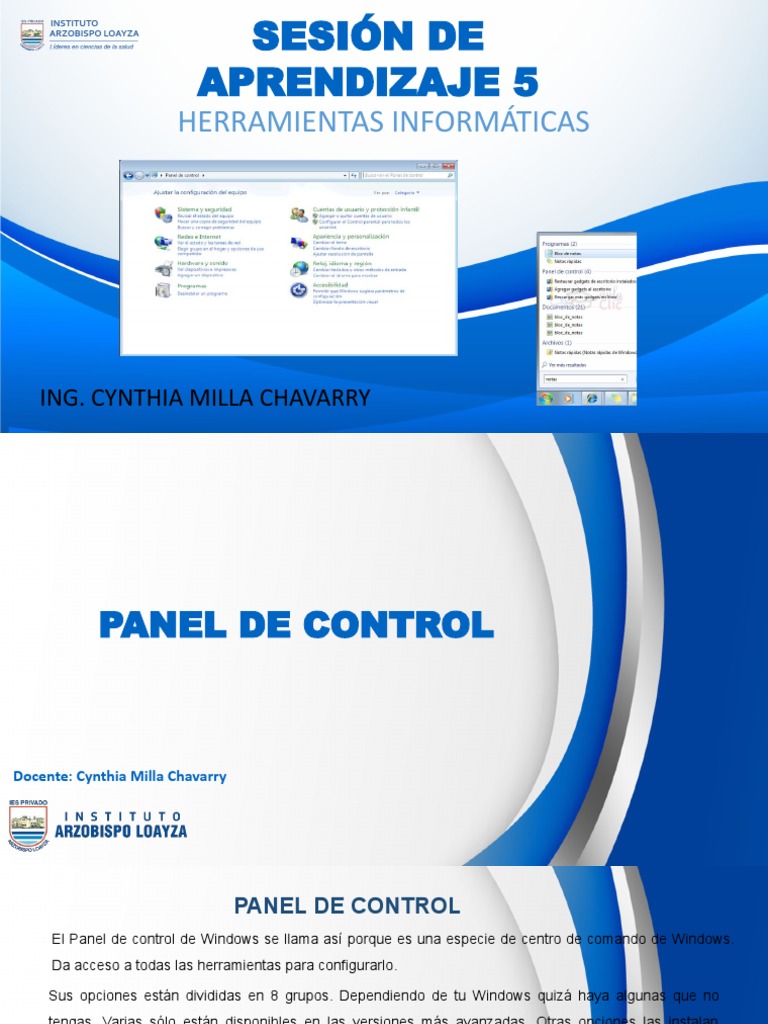 Panel de control Windows | PDF | Windows 10 | Desarrollo de software