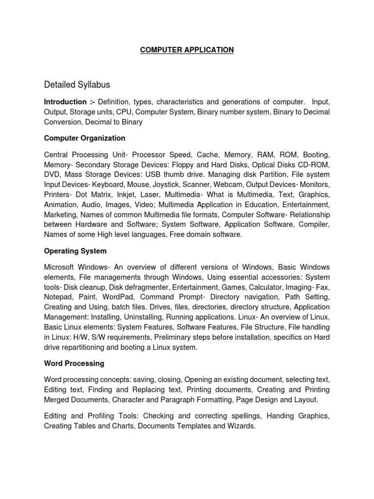Computer Application | Download Free PDF | Spreadsheet | Computer Data Storage