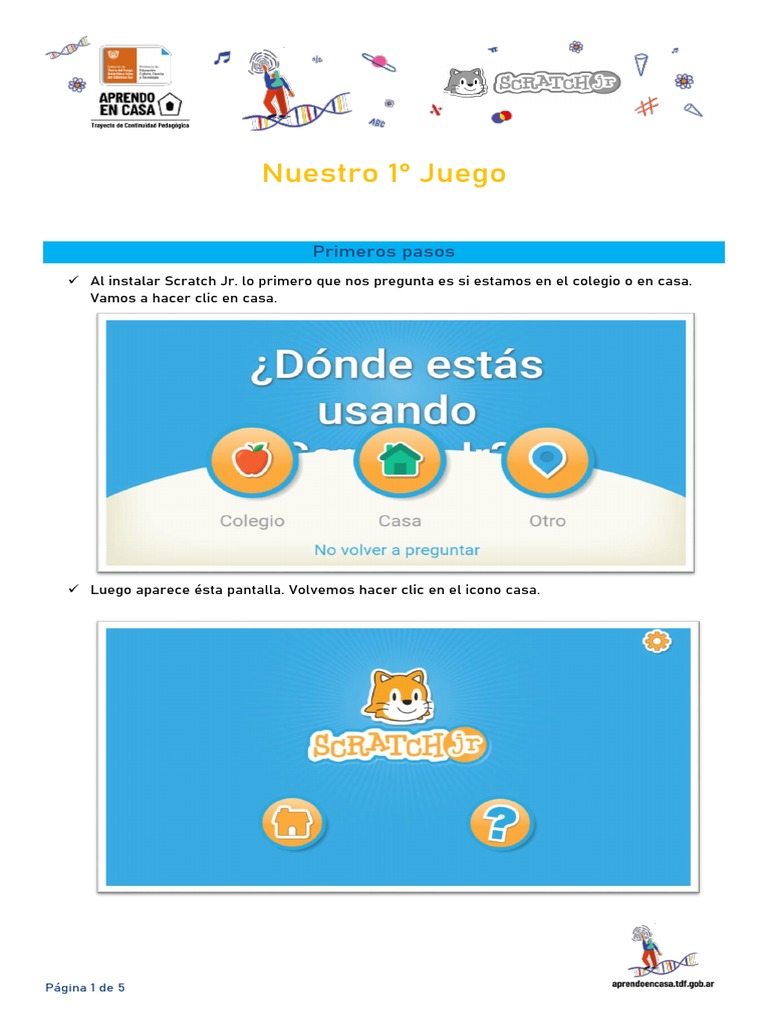 Guía para Crear Juegos en Scratch Jr | PDF