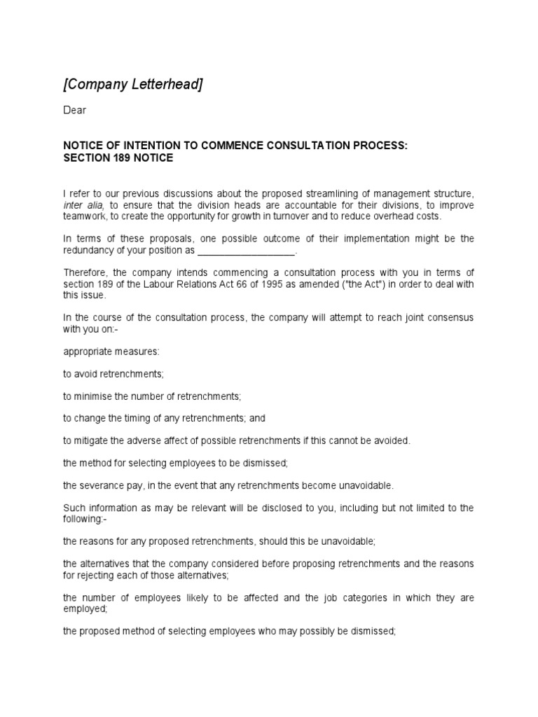 S189 Template | PDF | Employment | Turnover (Employment)