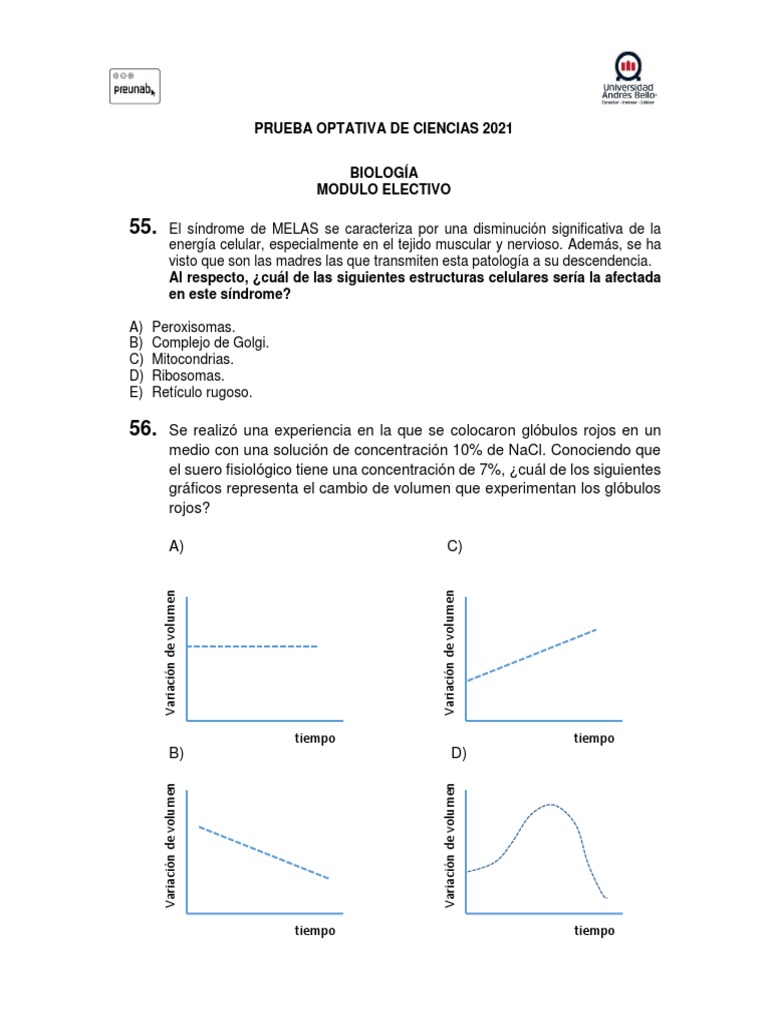 PREUNAB - Facsímil Ciencias - Módulos Electivo - Biología | PDF ...