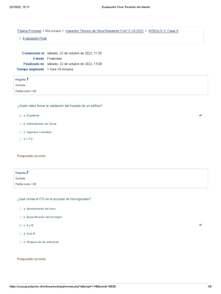 Preguntas Curso ITO | PDF
