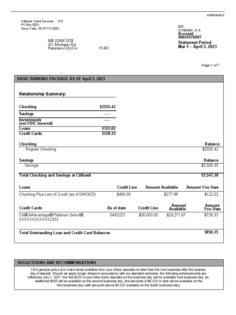 Relationship Summary:: Page 1 of 7 | PDF