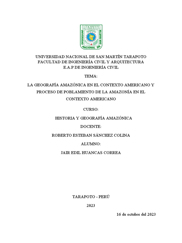 Jair Edil Trabajo | PDF | Río | río Amazonas
