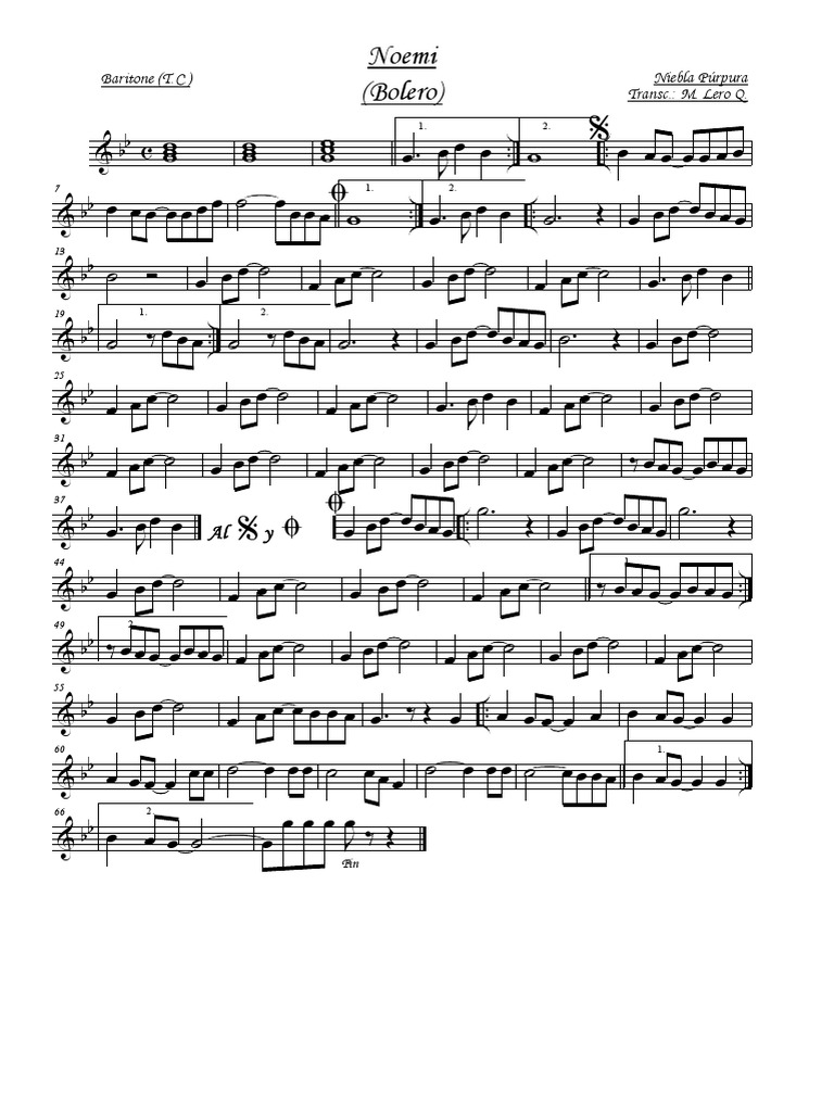 Noemi - Piano - Baritone (T.C.) | PDF