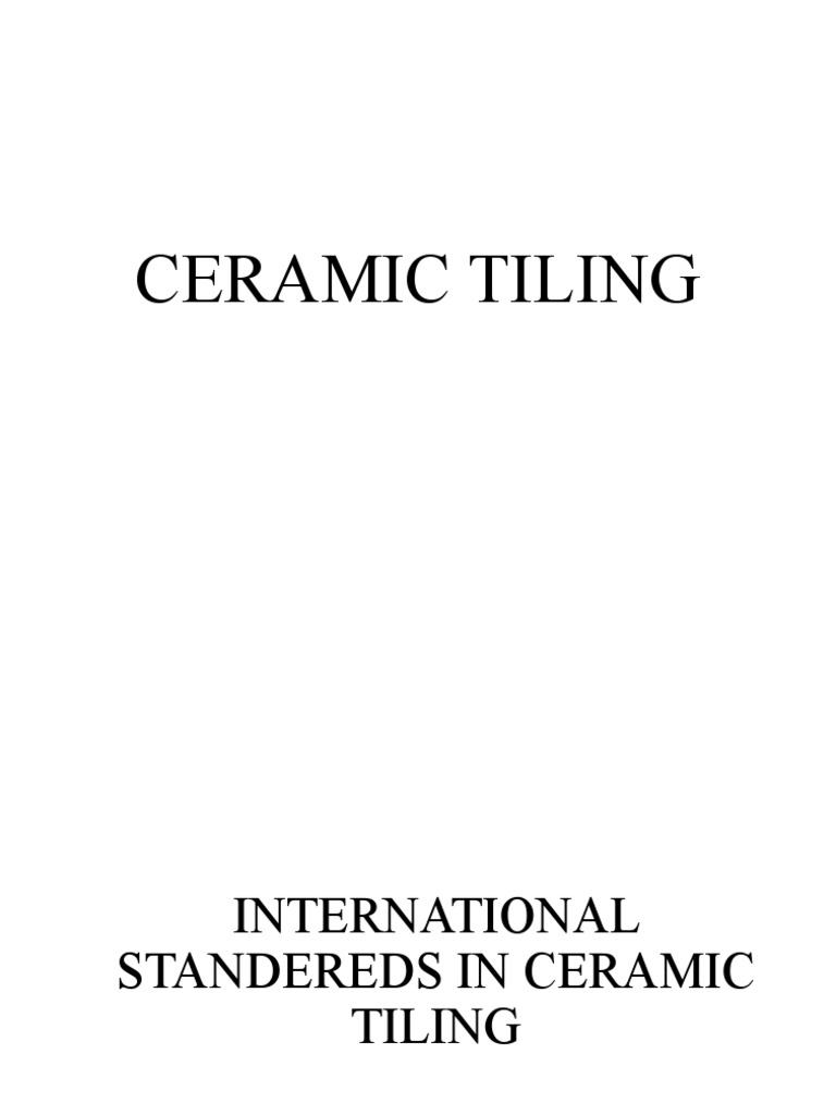 Ceramic Tiling | PDF