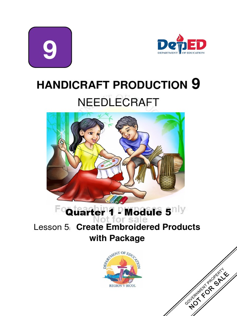 GRADE 9 HANDICRAFT Module 5 | PDF | Embroidery | Sewing