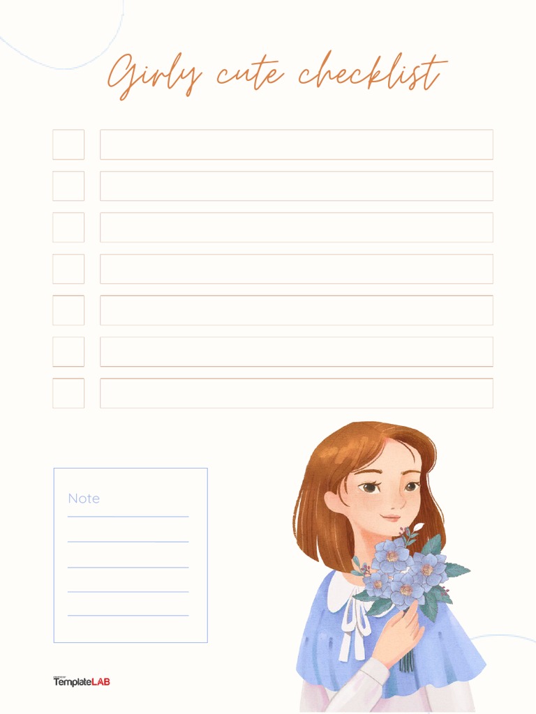 Cute Checklist for Girls | PDF