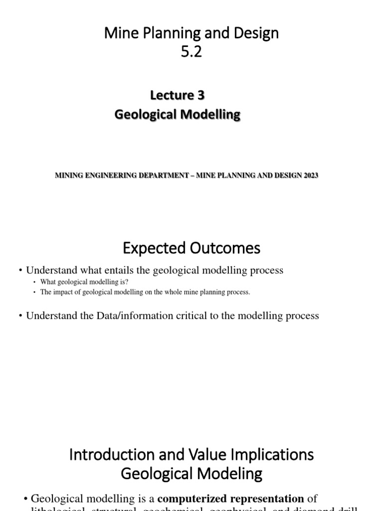 Lecture 3 - Geological Modelling - 2 | PDF