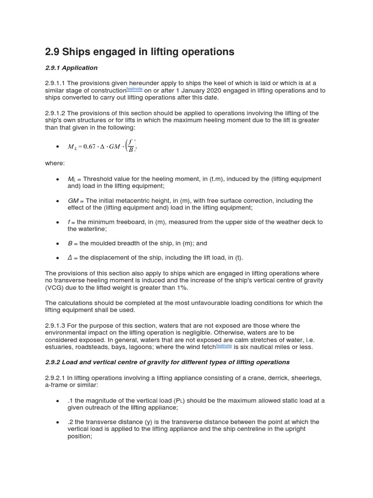 Guidelines for Ensuring Safe Lifting Operations on Ships | PDF | Ships ...