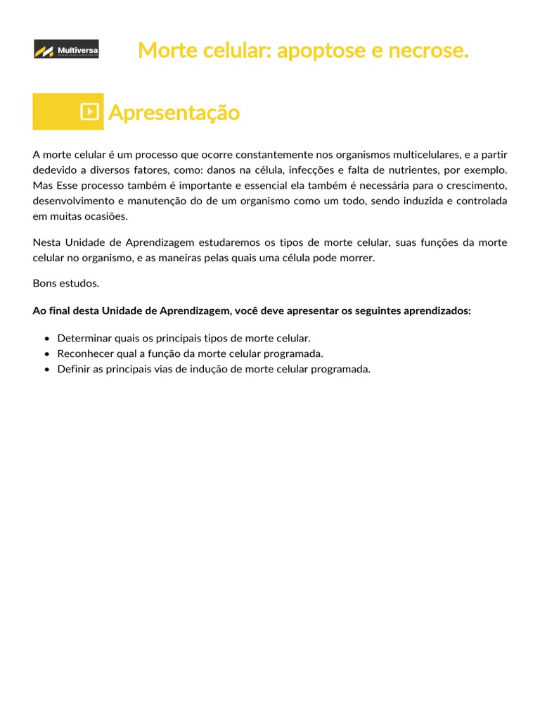 Os principais tipos de morte celular: apoptose, necrose e suas funções ...