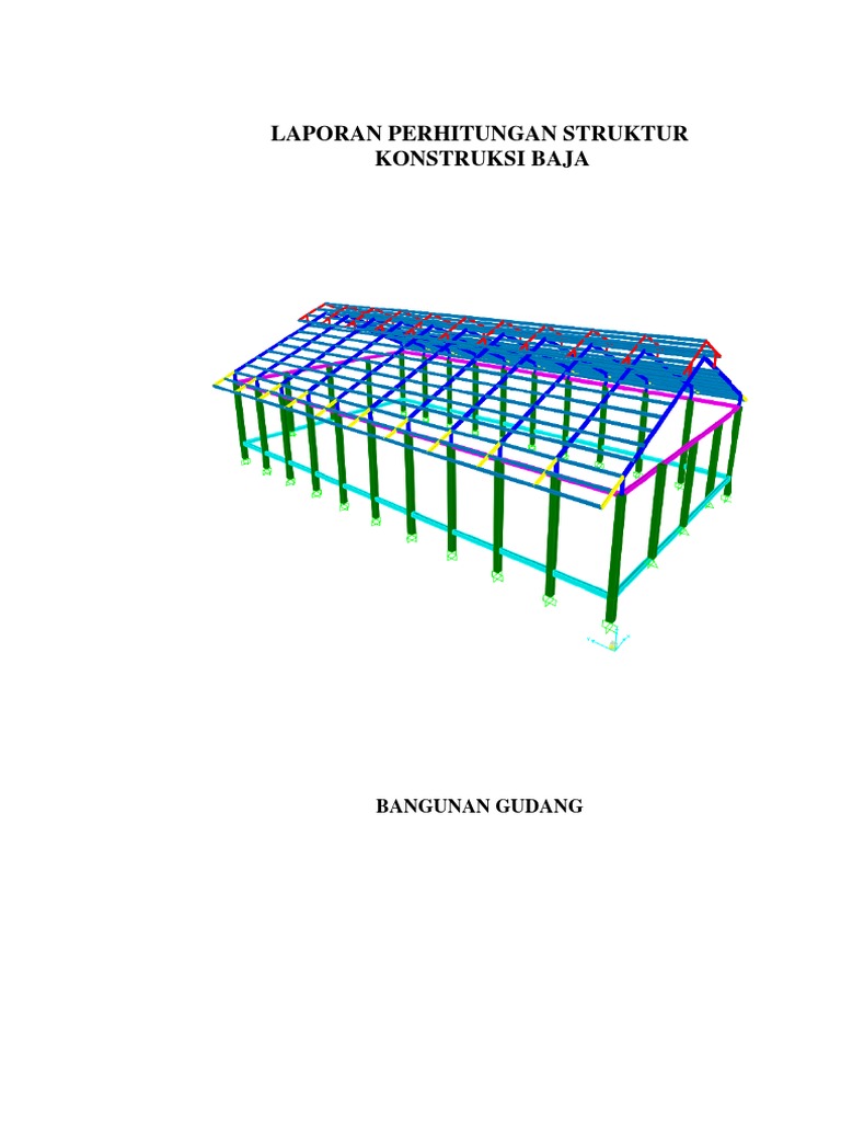 Struktur & Gambar Gudang Baja Pak Haris | PDF