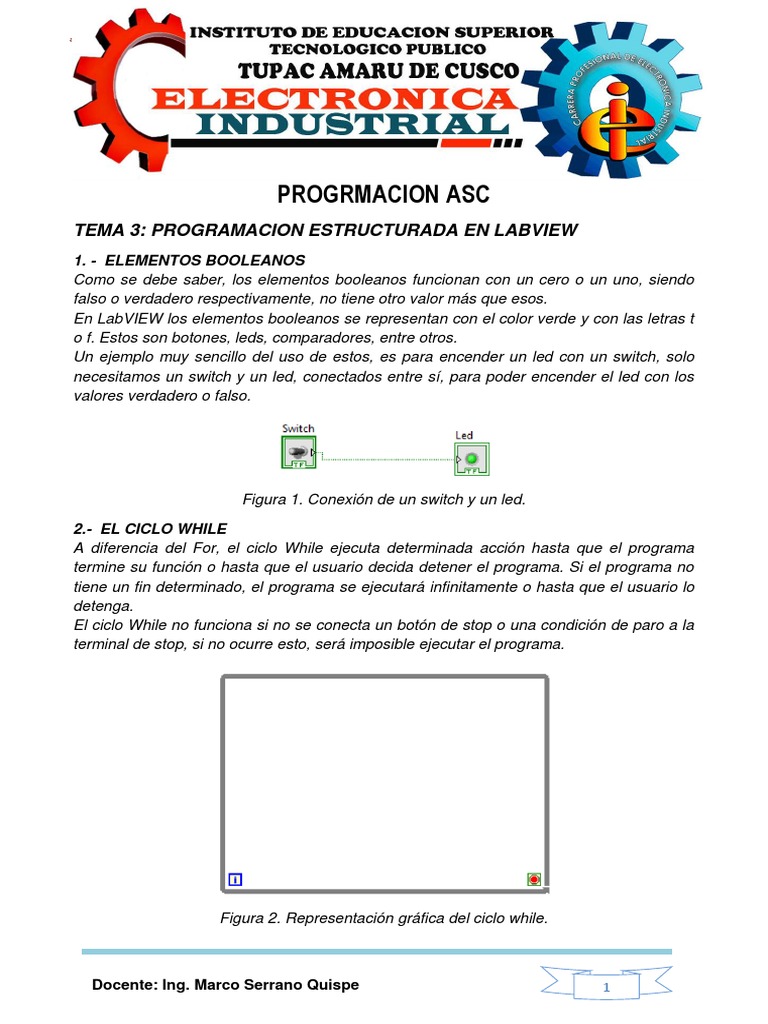 Progrmacion Asc: Tema 3: Programacion Estructurada en Labview | Descargar gratis PDF | Lenguaje ...