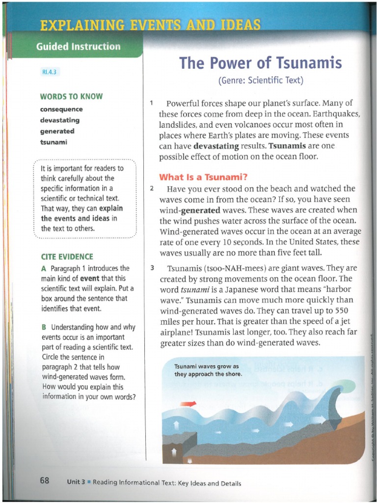 Nonfiction - Power of Tsunamis | PDF