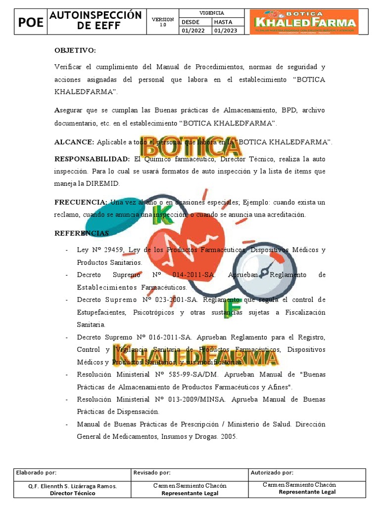 10 Autoinspección de Eeff | PDF | Farmacia | Farmacéutico