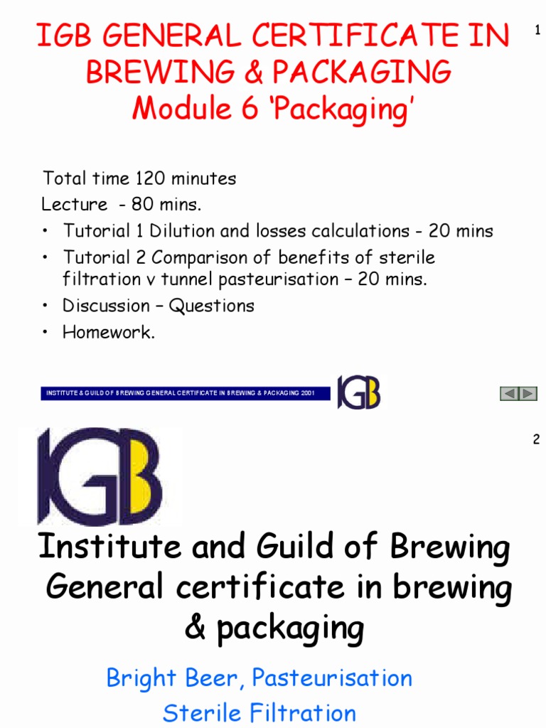 Module 06 Packaging Introduction | PDF | Brewing | Brewery