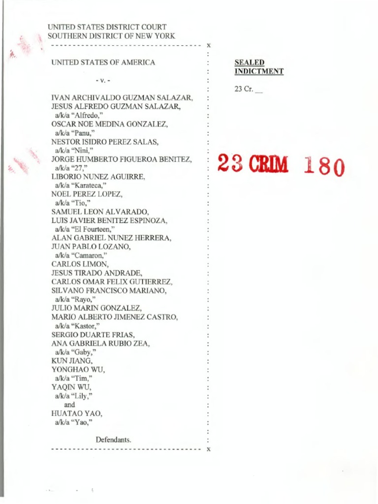 DOJ: USA v. Salazar Et Al Indictment 2 | PDF