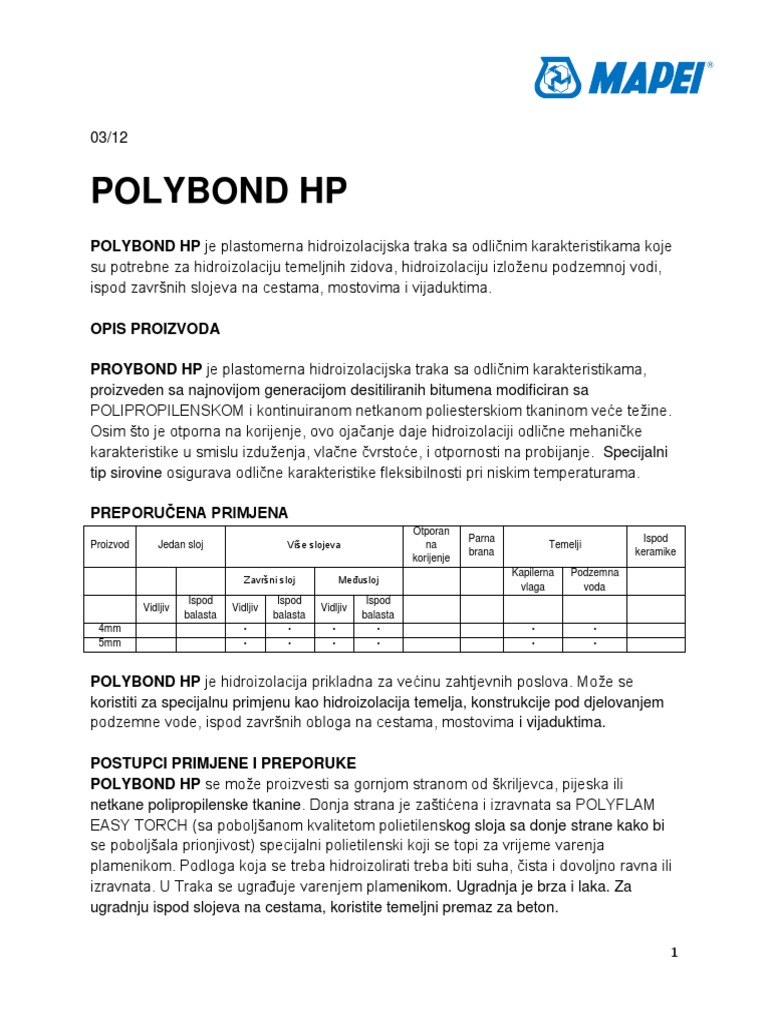 POLYBOND HP (1) | PDF
