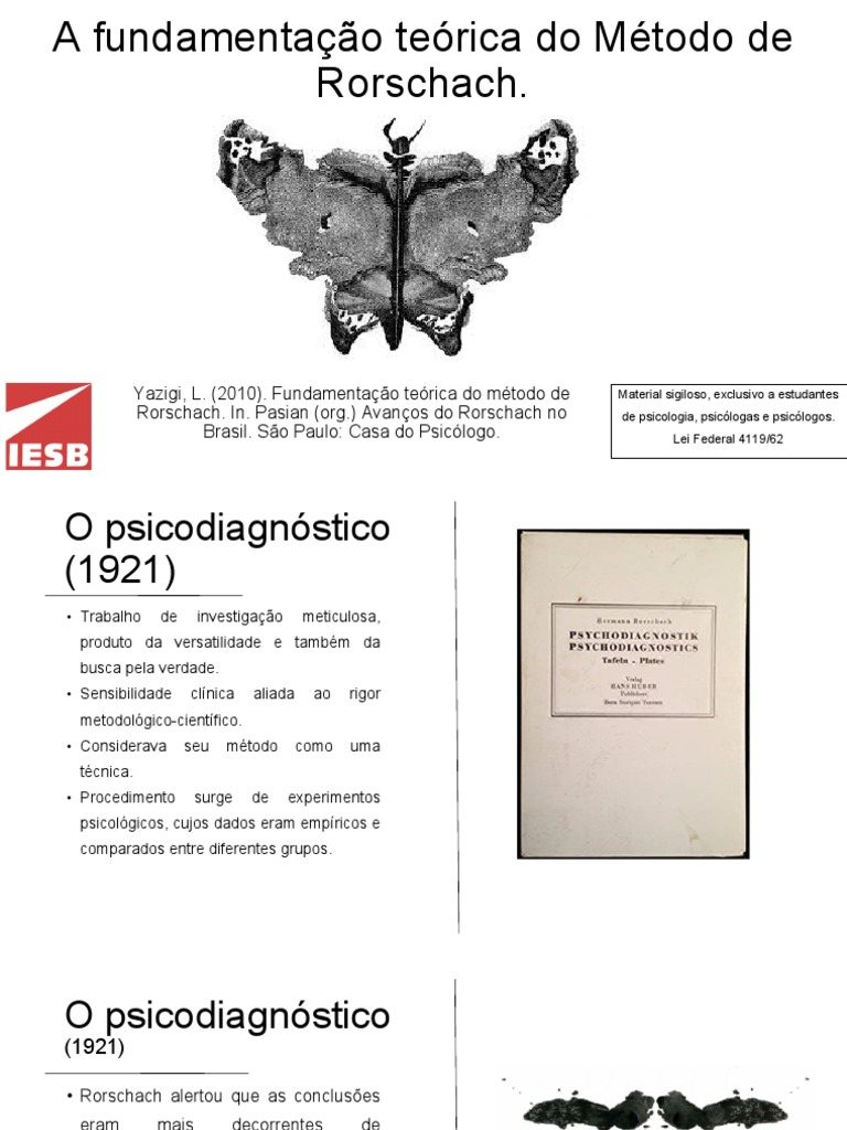 Aula 3 A Fundamentação Teórica Do Método de Rorschach | PDF
