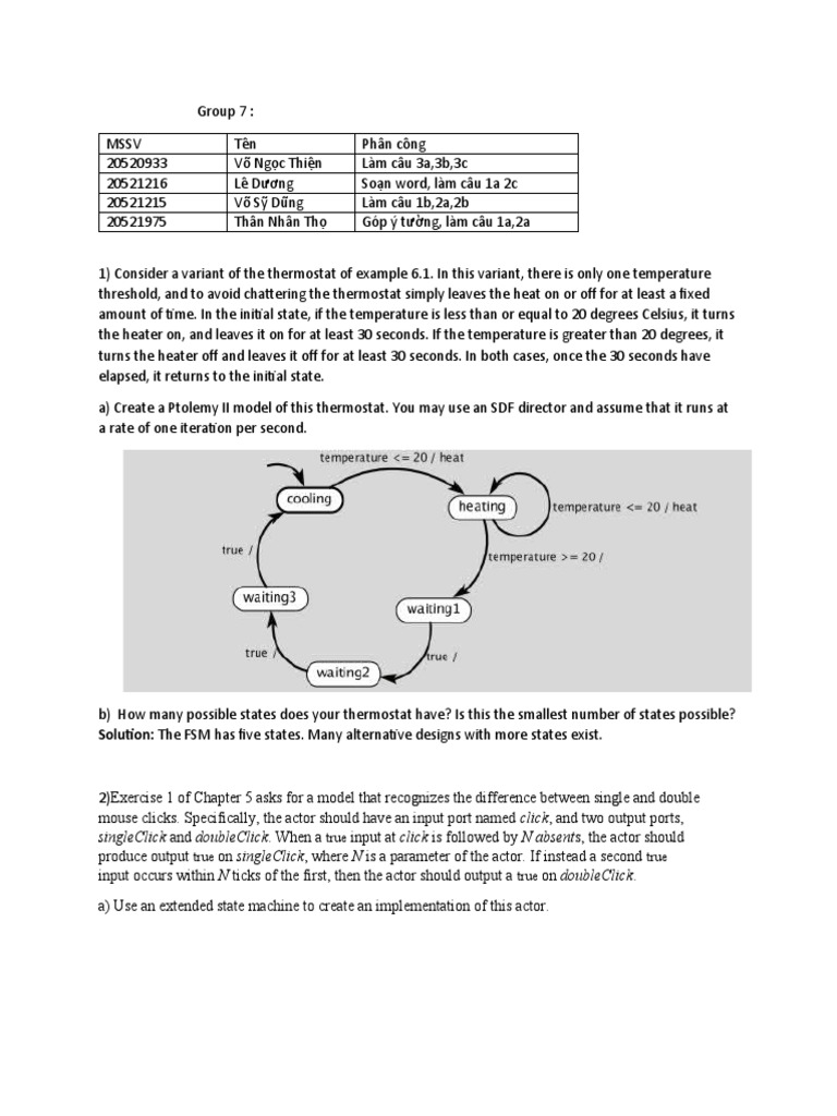 Bài Tập FSM-Nhóm 7 | PDF