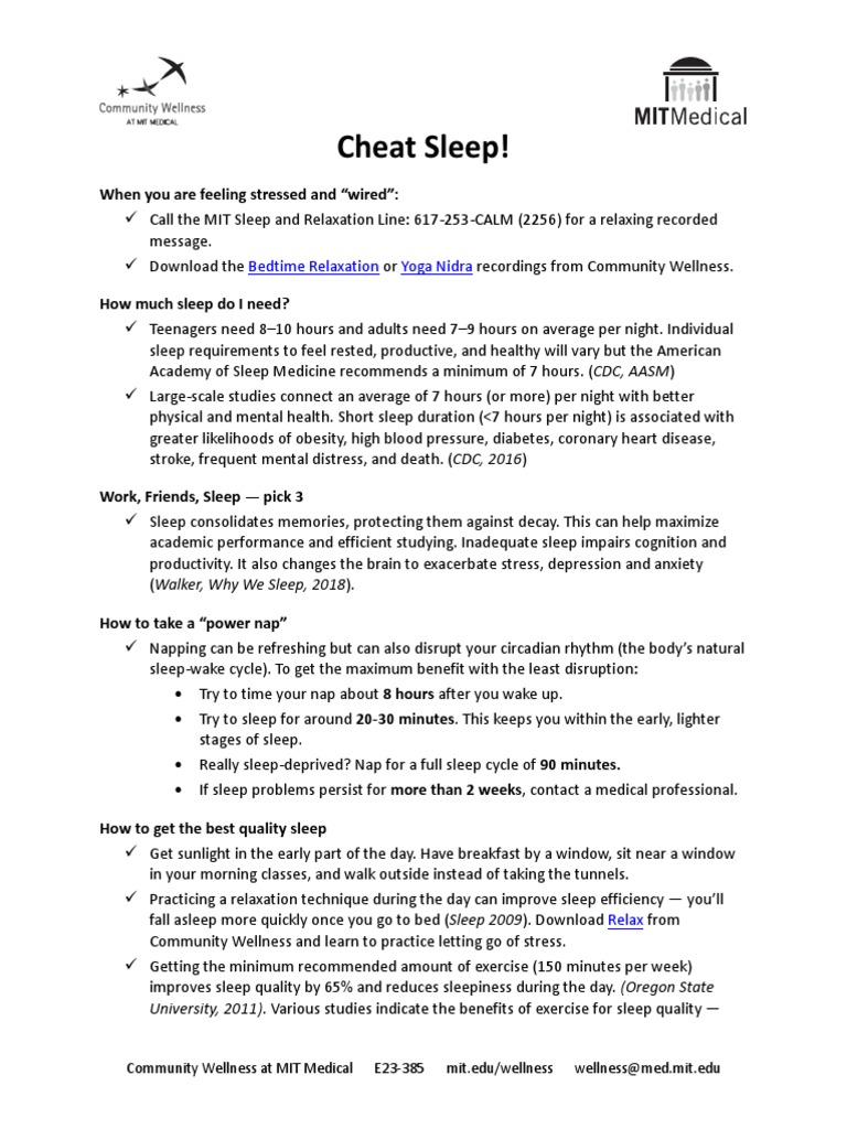 Cheat Sleep_word format_2019 | PDF