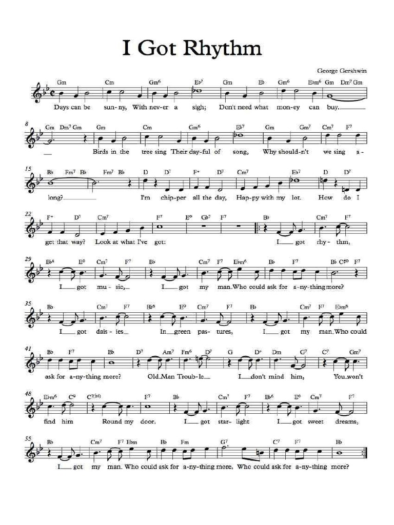 I Got Rhythm | PDF
