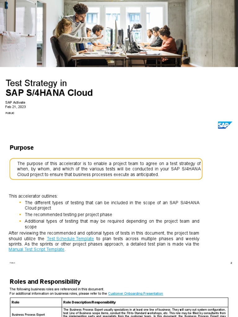 S4H_436 Test Strategy Template S4HANA Cloud | PDF | Business Process ...