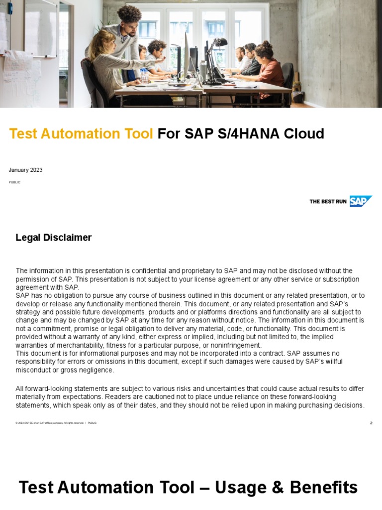 S4H - 496 Test Automation Tool For SAP S4HANA Cloud | PDF | Cloud ...