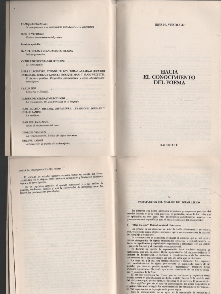Verdugo El Conocimiento Del Poema | PDF