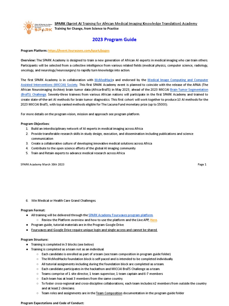 SPARK 2023 Progam Guide | PDF